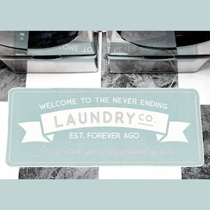 DRAW Soft Woven Rugs, 24x56 Laundry Room Rug, Funny Non Skid Rubber ...