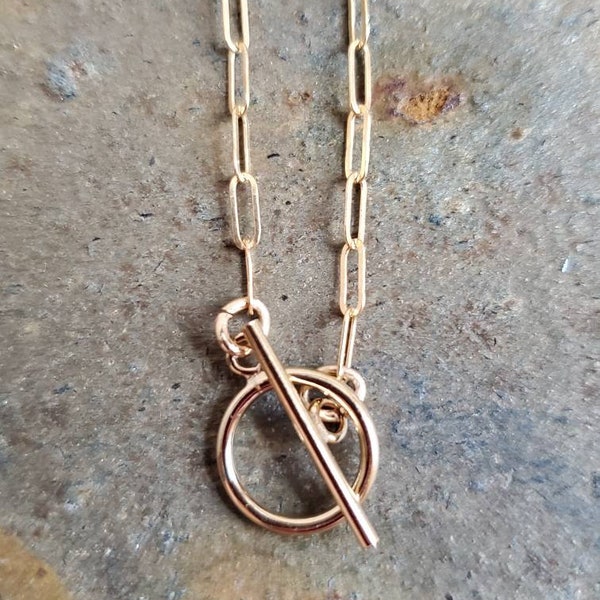 Gold Toggle Necklace - Etsy