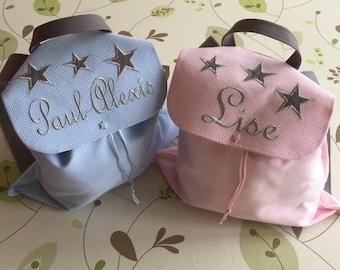 Sac à dos enfant personnalisé prénom motif taille 2/3 ans