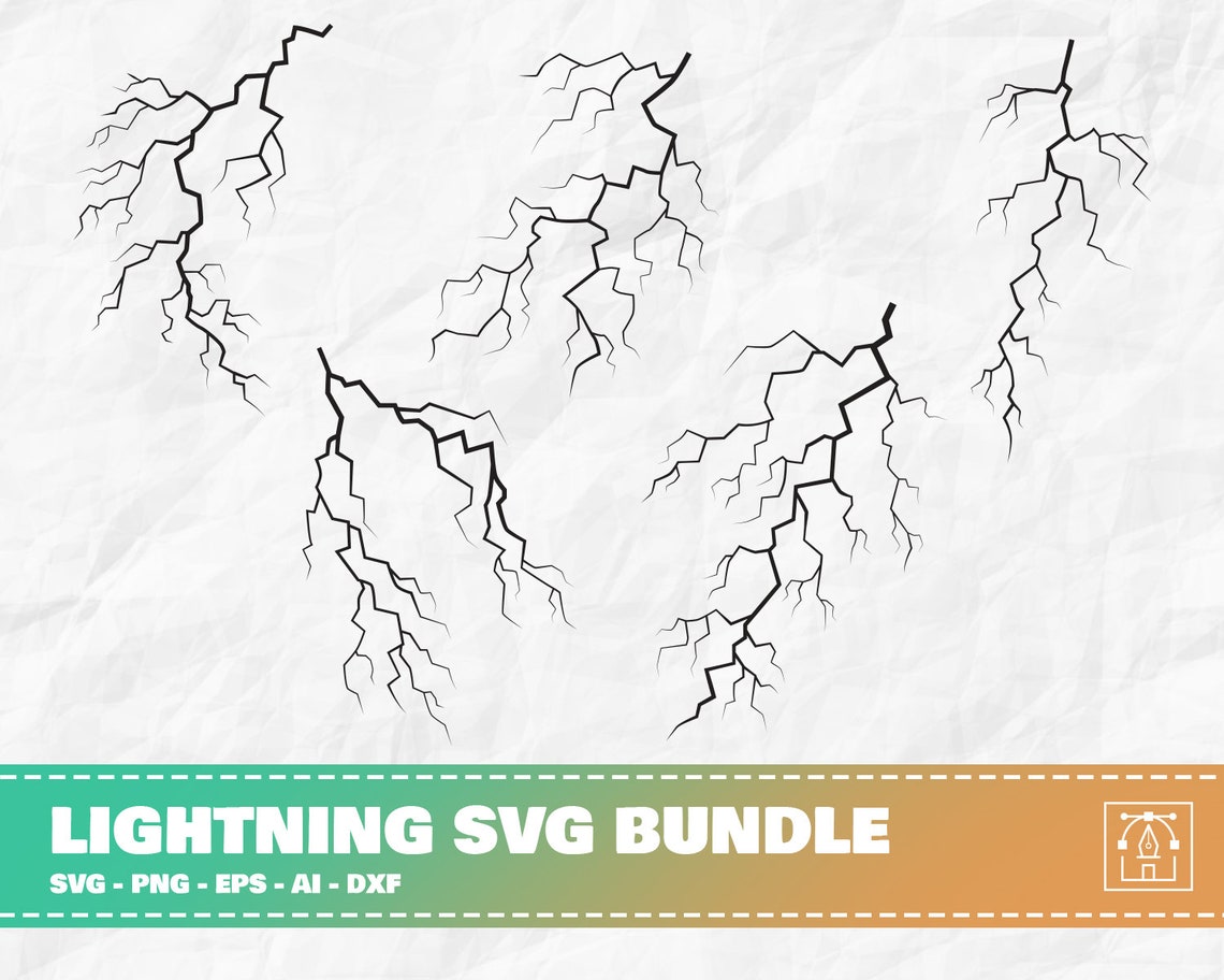 Lightning SVG Bundle 3 Lightning Clipart Lighting PNG | Etsy Canada