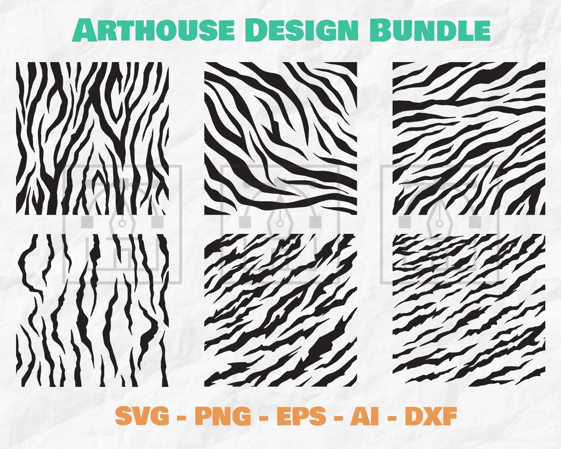 Tiger Pattern SVG Bundle Tiger Pattern Tiger Skin Svg Zebra | Etsy