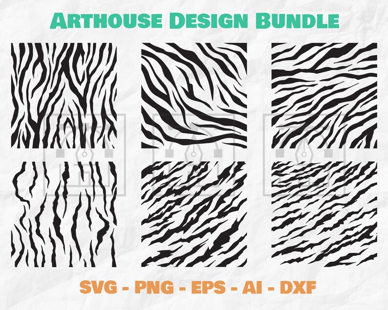 Tiger Pattern SVG Bundle, Tiger Pattern, Tiger Skin Svg, Zebra Skin ...