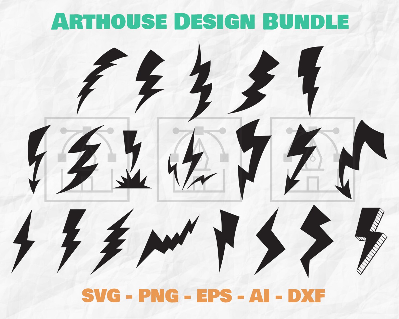 Lightning Clipart SVG Bundle Lightning SVG Lightning Bundle | Etsy