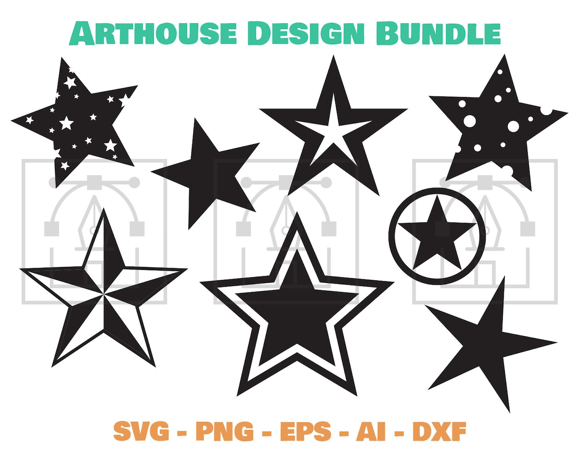 Star SVG Bundle Star Clipart Svg Star Silhouette Svg Star - Etsy Canada