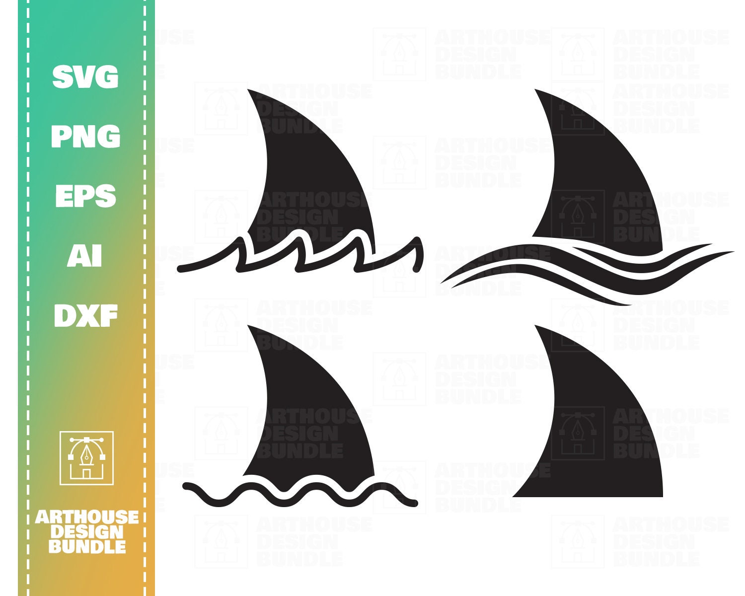 Shark Fin Clipart, Shark Svg, Shark Fin Svg, Shark Fin Silhouette, Baby ...