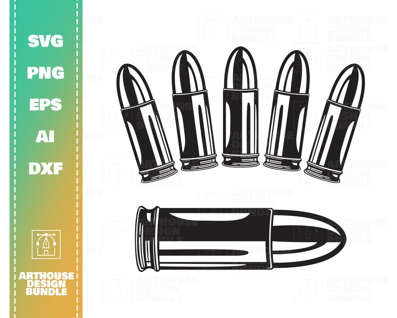 Bullet Clipart SVG Bullet Cricut Svg Bullet Vector Svg Ammo - Etsy