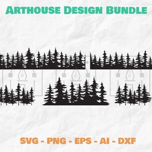 Forest Line SVG, Treeline Svg, Tree Svg, Tree Clipart Svg, Forest ...