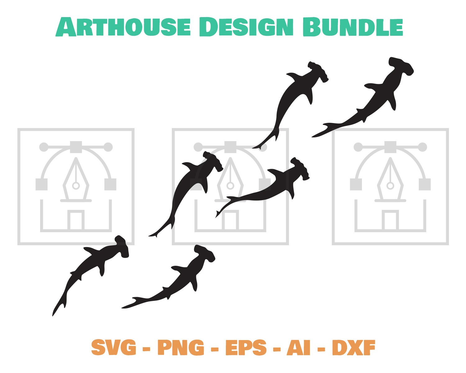 Hammerhead Shark Clipart SVG Hammerhead Svg Hammerhead - Etsy