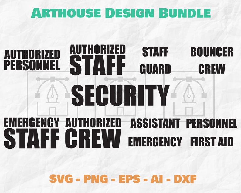 Security SVG, Crew Svg, Staff Svg, Security Shirt Svg, Personnel Svg ...