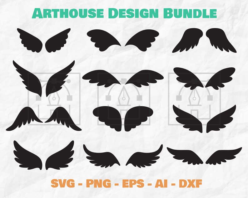 Angel Wings SVG Bundle Wings Clipart Wings Svg Wings - Etsy