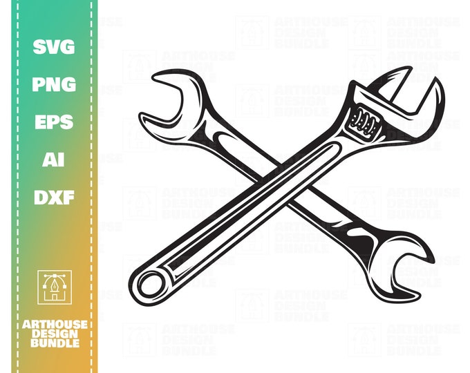 Plumber Tools Cross, Tools Svg, Repairman Svg, Tools Clipart, Wrench ...