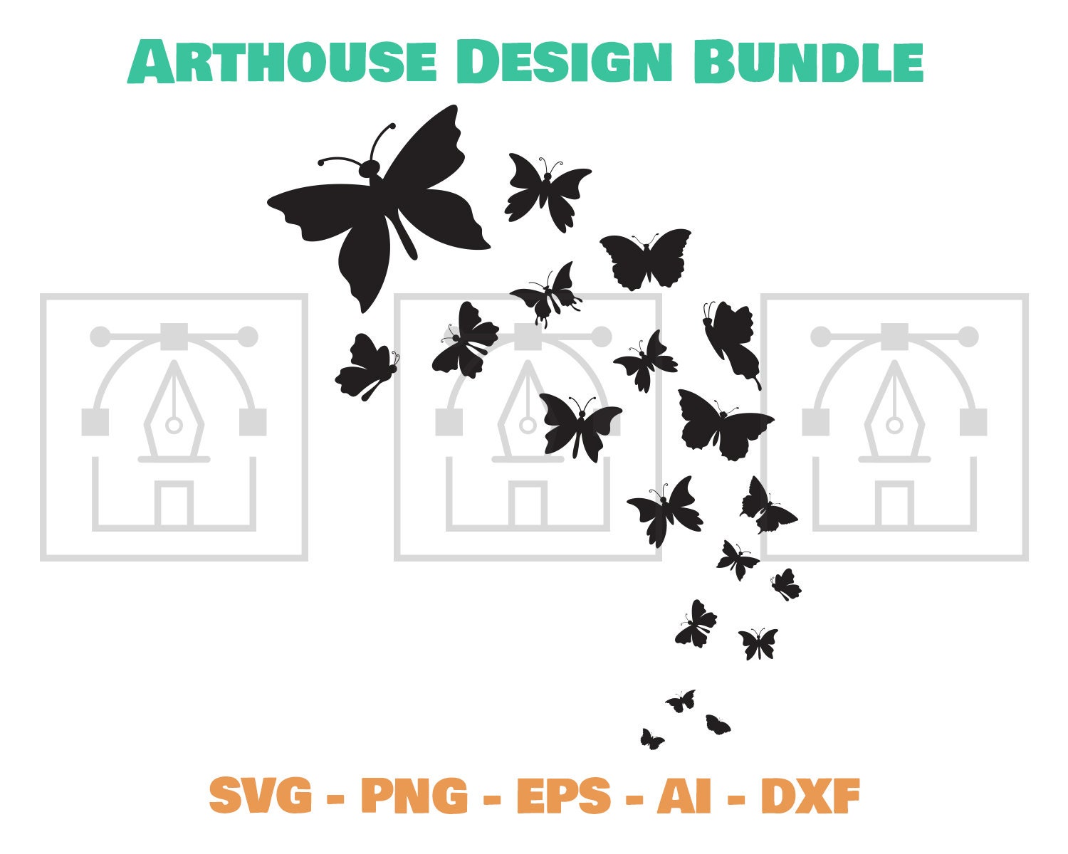 Butterfly Swarm SVG Butterfly Clipart Svg Butterfly Cricut - Etsy