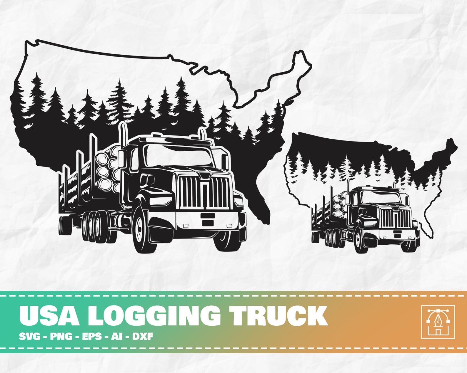 USA Logging Truck Logging Truck Svg Lumberjack Svg - Etsy