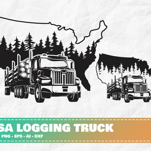 Truck Logging Svg - Etsy