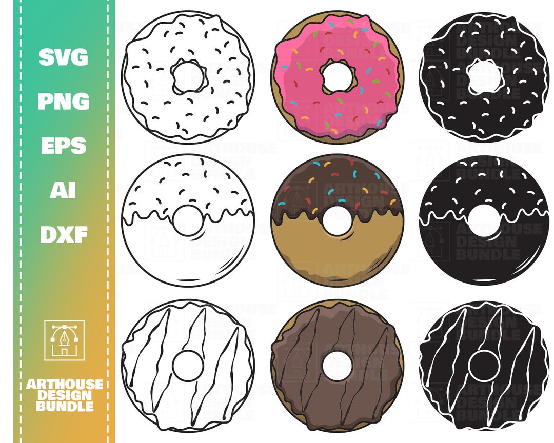 Donut SVG Bundle, Donut Clipart Svg, Doughnuts, Donut Cricut Svg, Donut ...