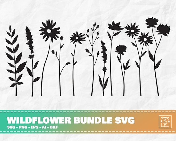 Wildflower Svg Cricut Silhouette Cut File Paper Stationery Pe