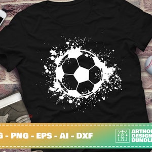 Paint Splatter Soccer, Soccer Design Svg, Soccer Ball Svg, Soccer Life ...