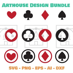 Card Suits SVG, Card Suit Bundle, Poker Svg, Playing Card Svg, Heart ...