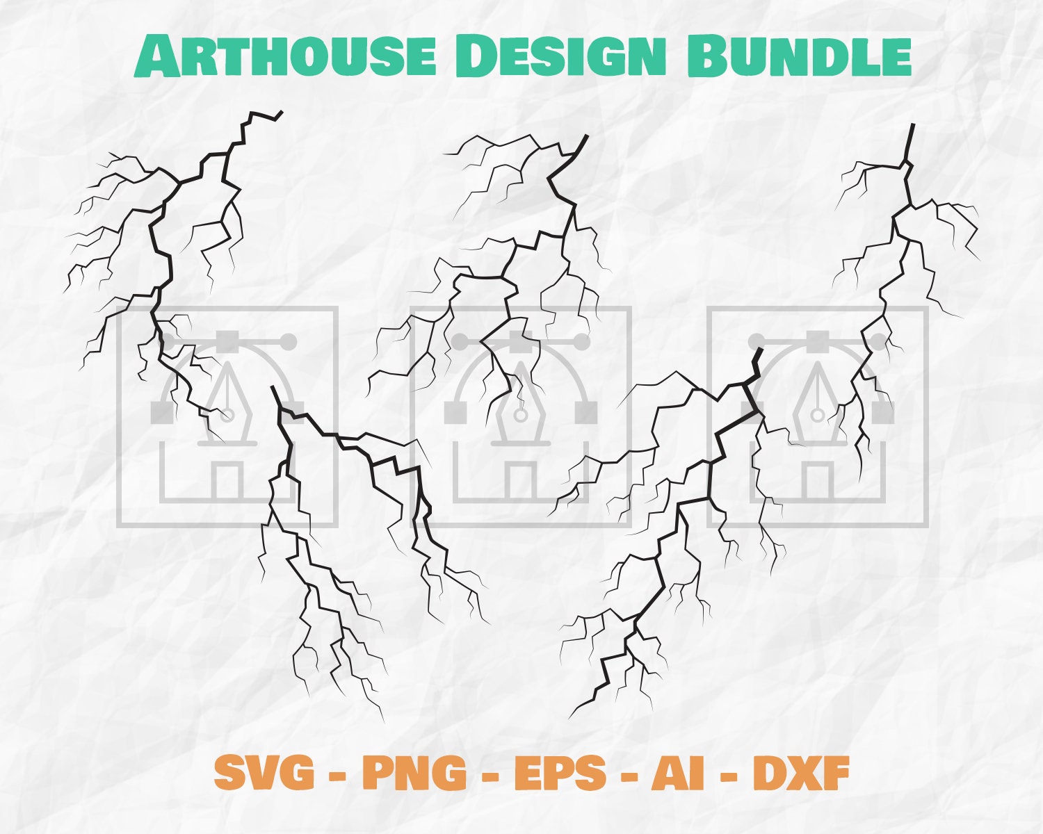 Lightning SVG Bundle 3 Lightning Clipart Lighting PNG | Etsy Canada