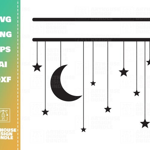 Moon and Trees SVG Distressed Moon Svg Moon Clipart Svg | Etsy Canada