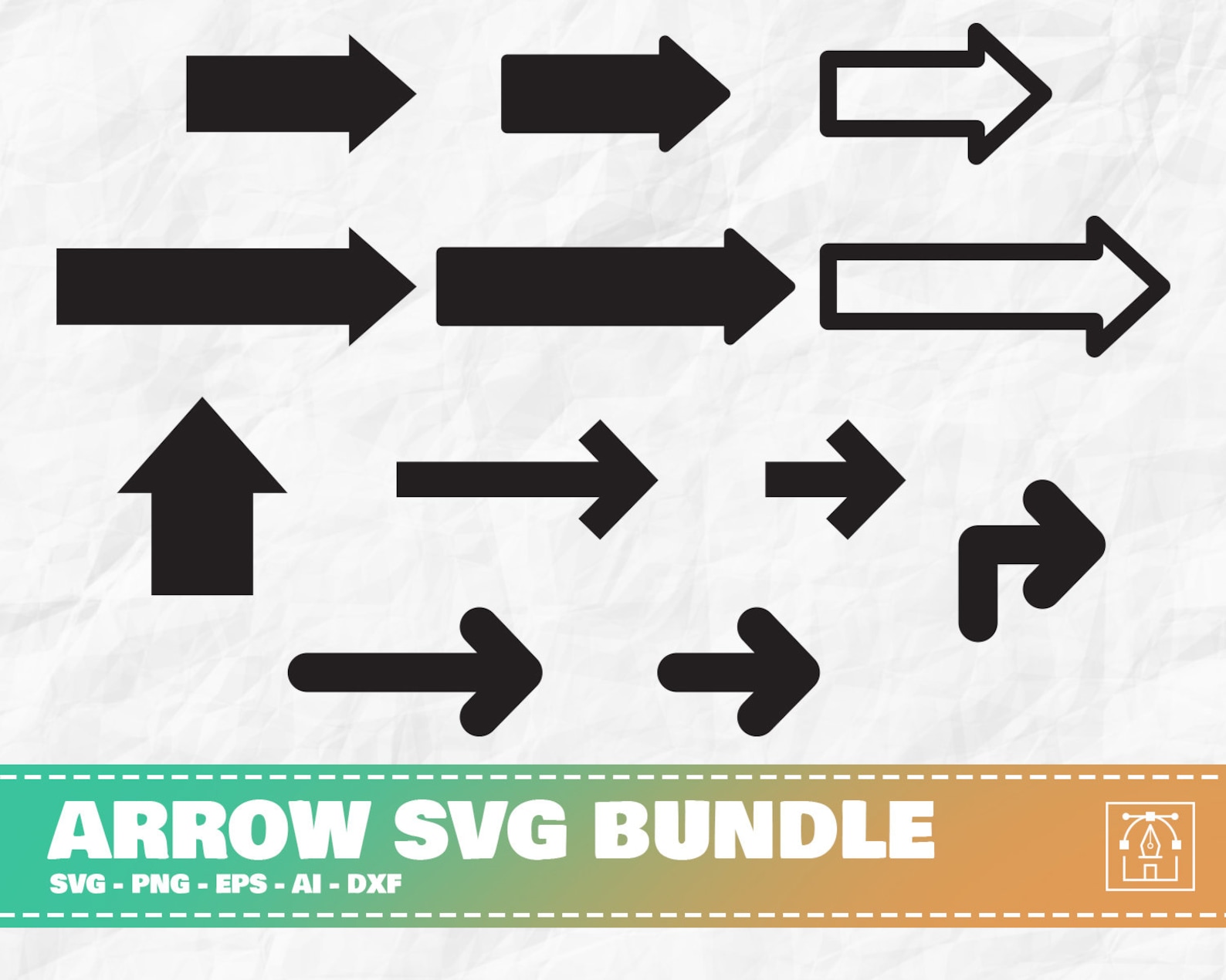 Arrow SVG Bundle 2, Basic Arrows Svg, Arrow Sign Svg, Arrow Shape Svg ...