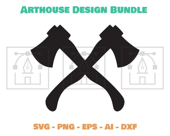 Cross Axe SVG Cut File, Axes Crossed SVG Clipart PremiumSVG