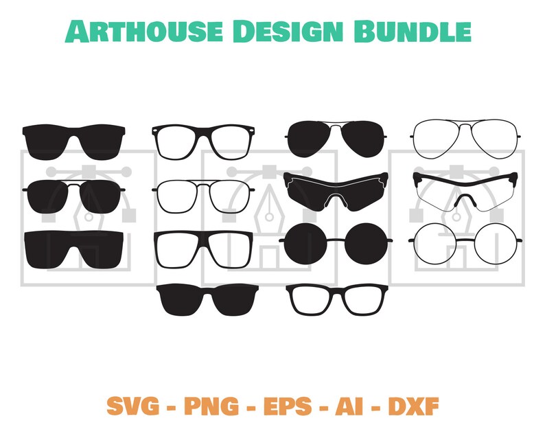 Sunglass SVG Bundle Shades Svg Sunglasses Svg Aviators Svg - Etsy