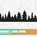 Forest Line SVG, Treeline Svg, Tree Svg, Tree Clipart Svg, Forest ...