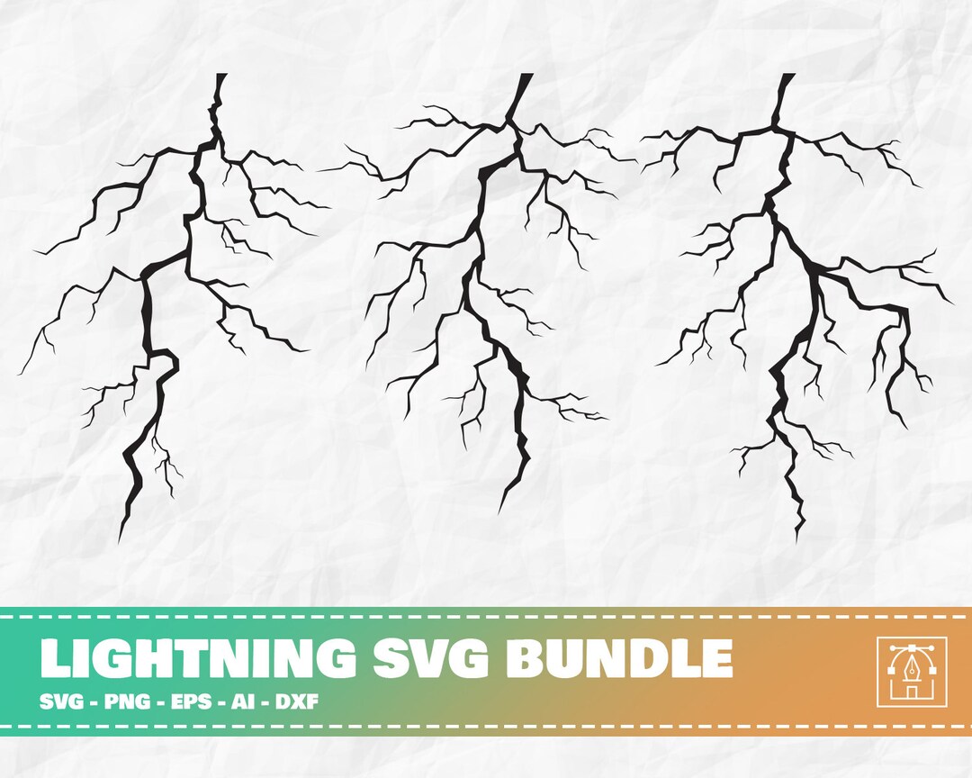 Lightning SVG Bundle, Lightning Clipart, Lighting PNG, Lightning Cut ...
