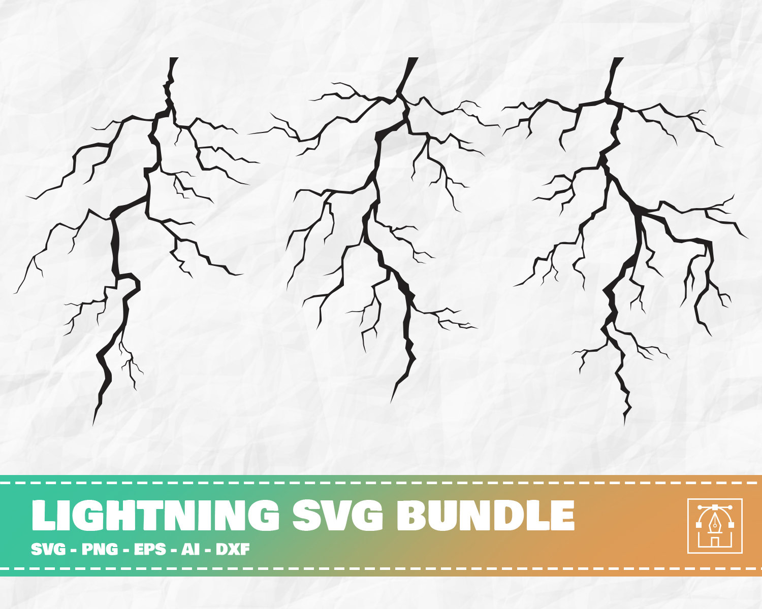 Lightning SVG Bundle, Lightning Clipart, Lighting PNG, Lightning Cut ...