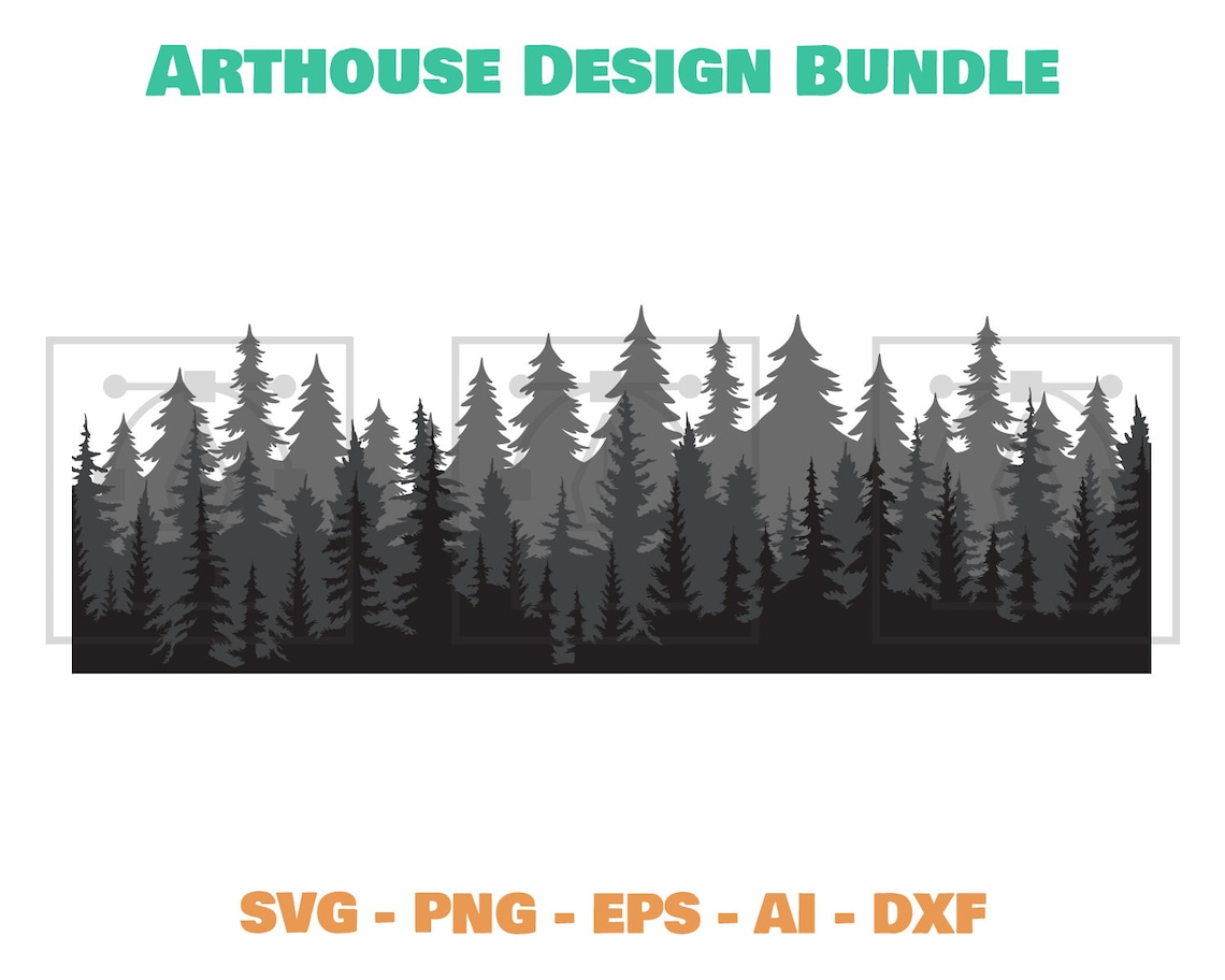 Forest SVG Bundle 4 Layered Forest Svg Layered Tree Svg - Etsy
