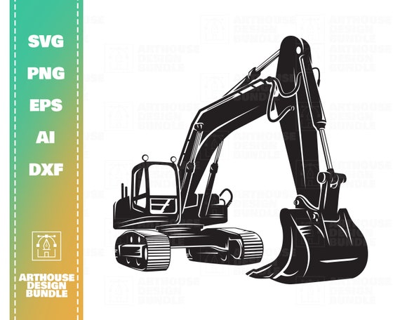 Graafmachine SVG Graafmachine Clipart Bouw svg Bouwer svg - Etsy België