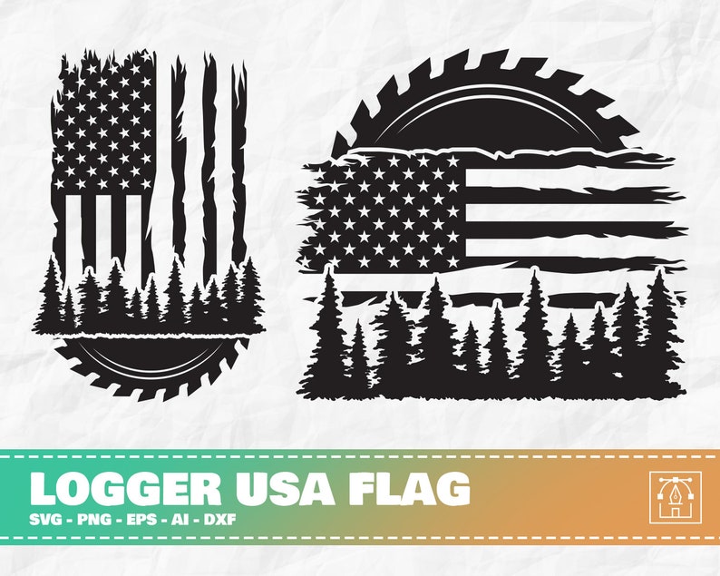 Logger USA Flag Logger Svg Logging SVG USA Flag Svg - Etsy