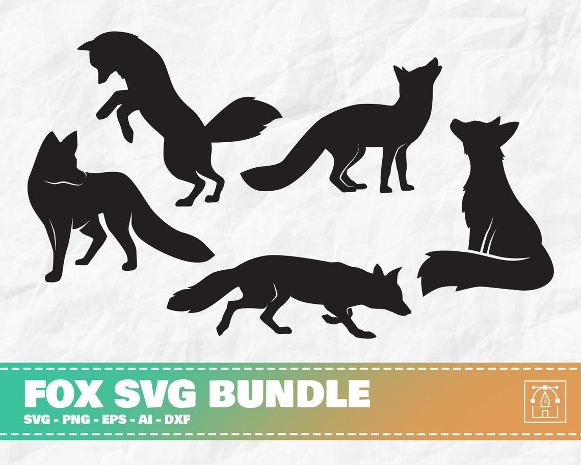 Fox SVG Bundle Fox Clipart Svg Fox Silhouette Fox Cricut | Etsy