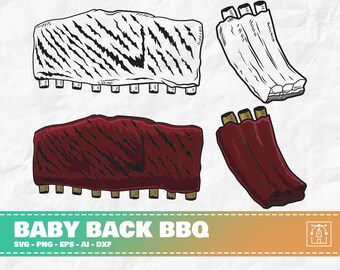 Baby Back Ribs Svg - Etsy