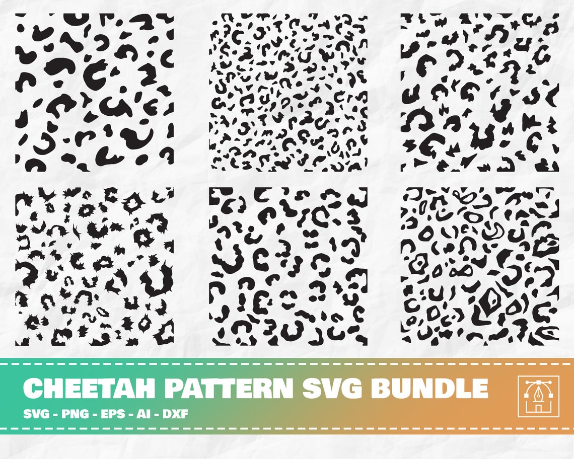 Cheetah Pattern SVG Bundle Cheetah Pattern Clipart Animal - Etsy