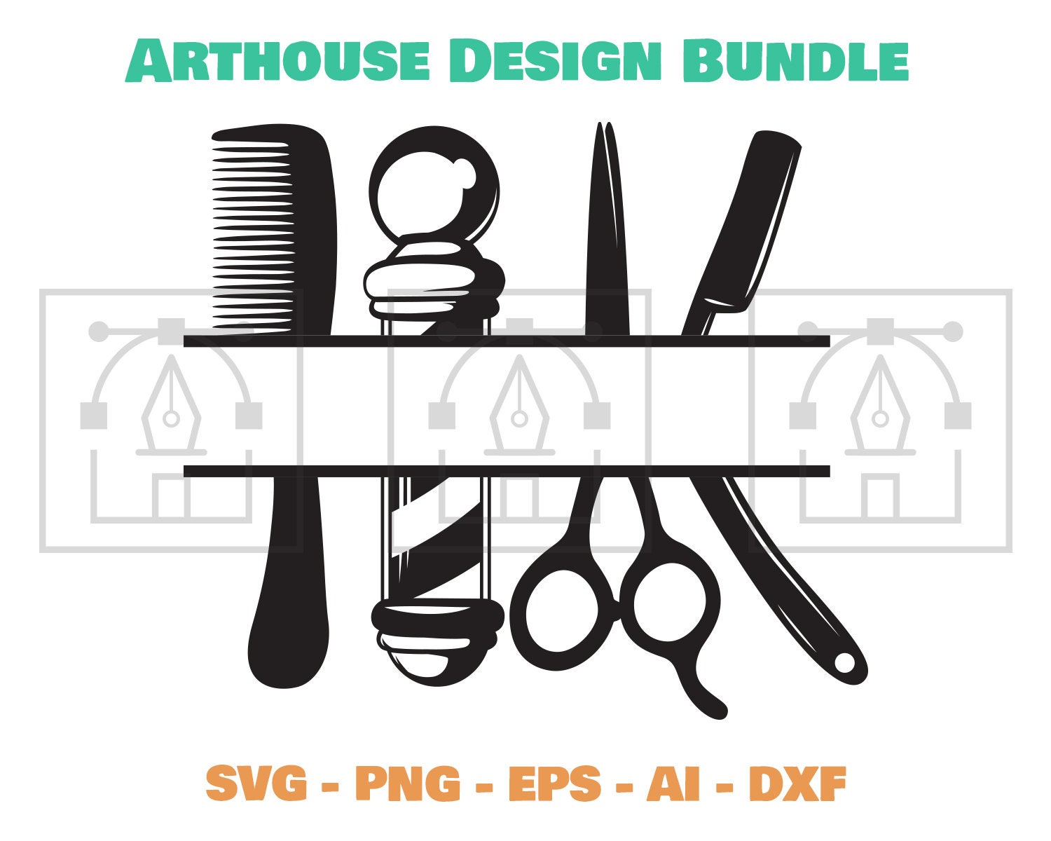 Barber Monogram SVG, Barber Clipart Svg, Barber Tools Svg, Hipster ...