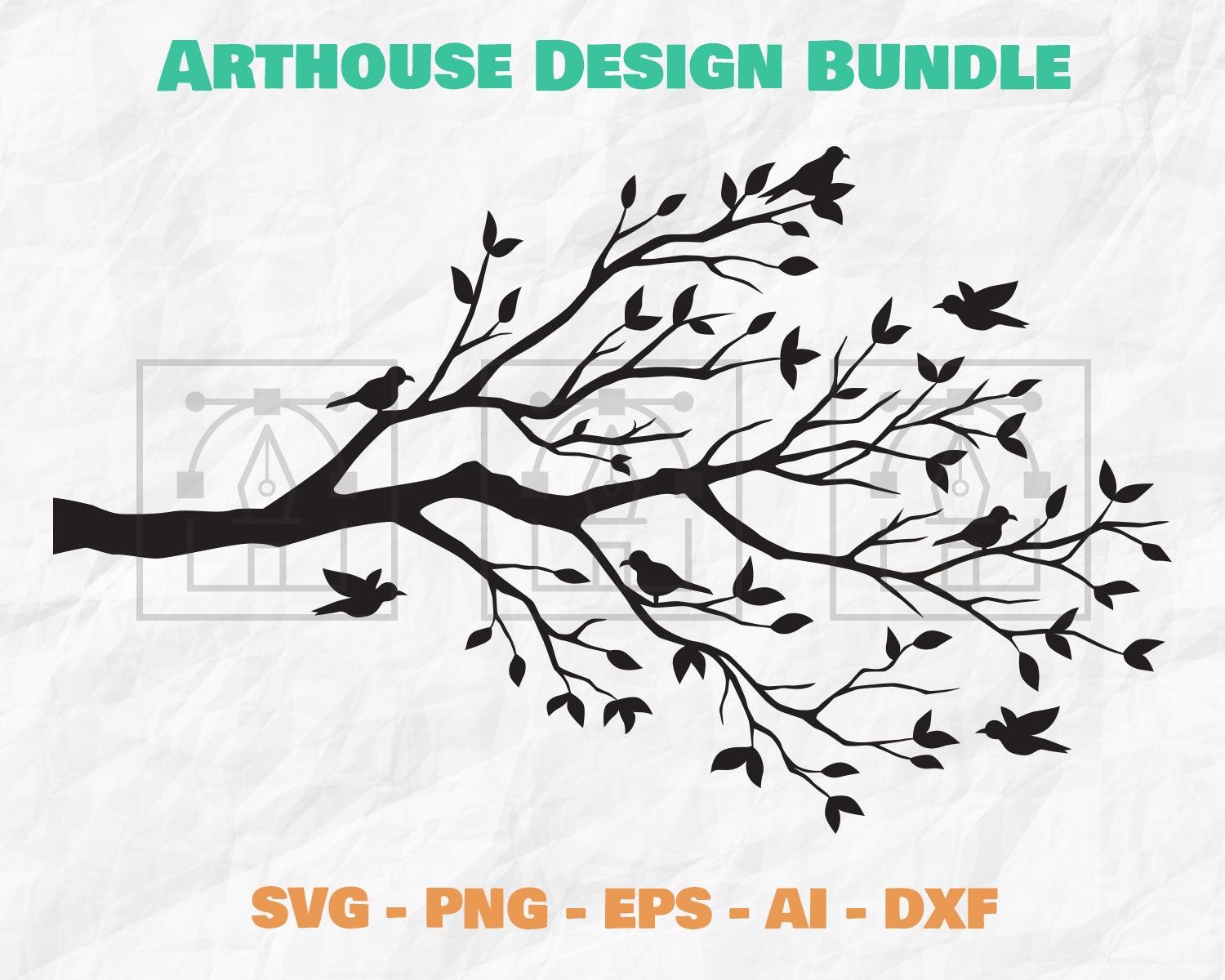 Pájaros y rama de árbol SVG Pájaros svg Rama de árbol svg - Etsy México