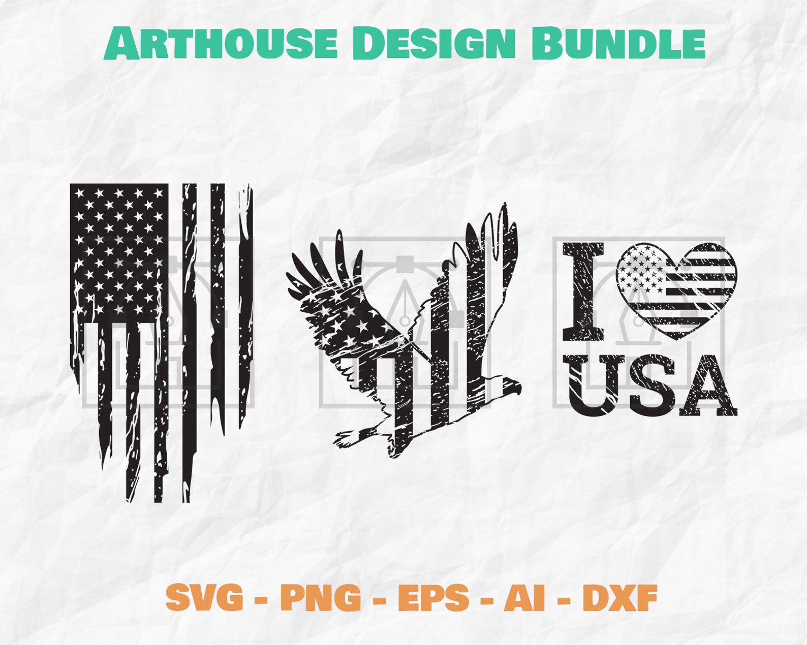 USA Flag Design Bundle USA Flag Svg American Flag Svg - Etsy