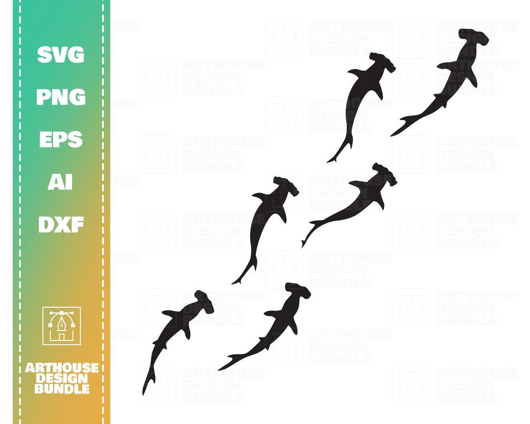 Hammerhead Shark Clipart SVG, Hammerhead Svg, Hammerhead Cricut ...