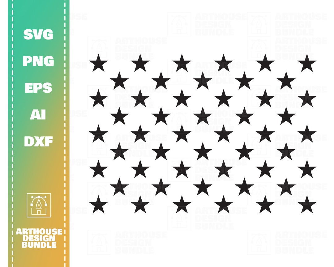 USA Flag 50 Stars, American Flag Stars Svg, USA 50 Stars Svg, 50 Stars ...