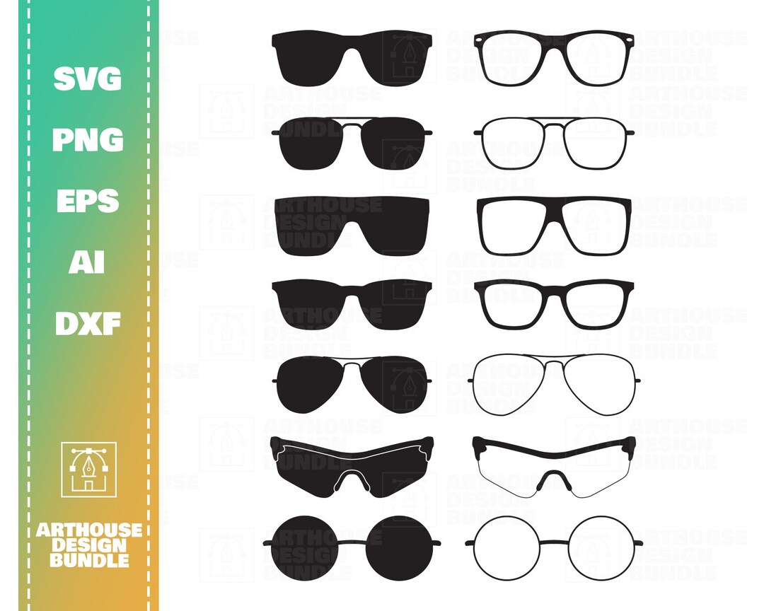 Sunglass SVG Bundle Shades Svg Sunglasses Svg Aviators Svg - Etsy