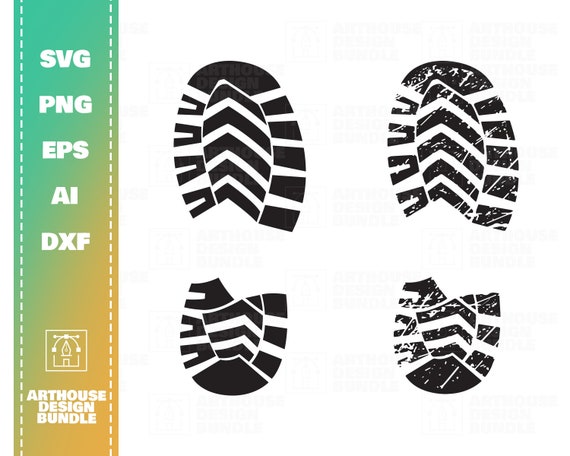 Boot Print SVG Boot Print Clipart Distressed Boot Print - Etsy