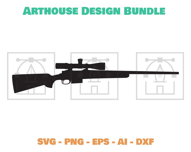 Hunting Rifle SVG, Hunting Rifle Cricut, Sniper Rifle Clipart, Firearm ...