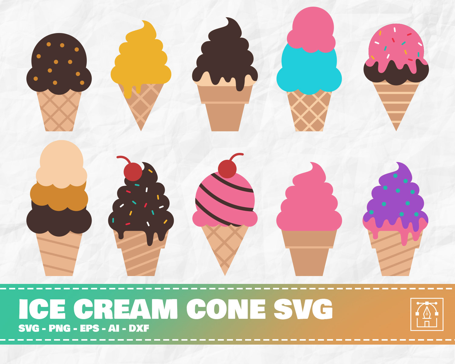 Ice Cream Cone Svg Ice Cream Clipart Ice Cream Cricut Ice Etsy Hong Kong