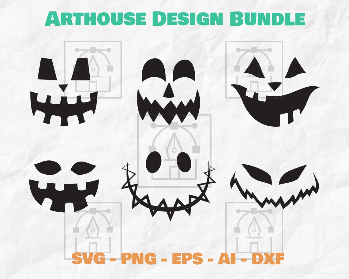 Halloween Face SVG Bundle Halloween Svg Halloween Face Svg - Etsy