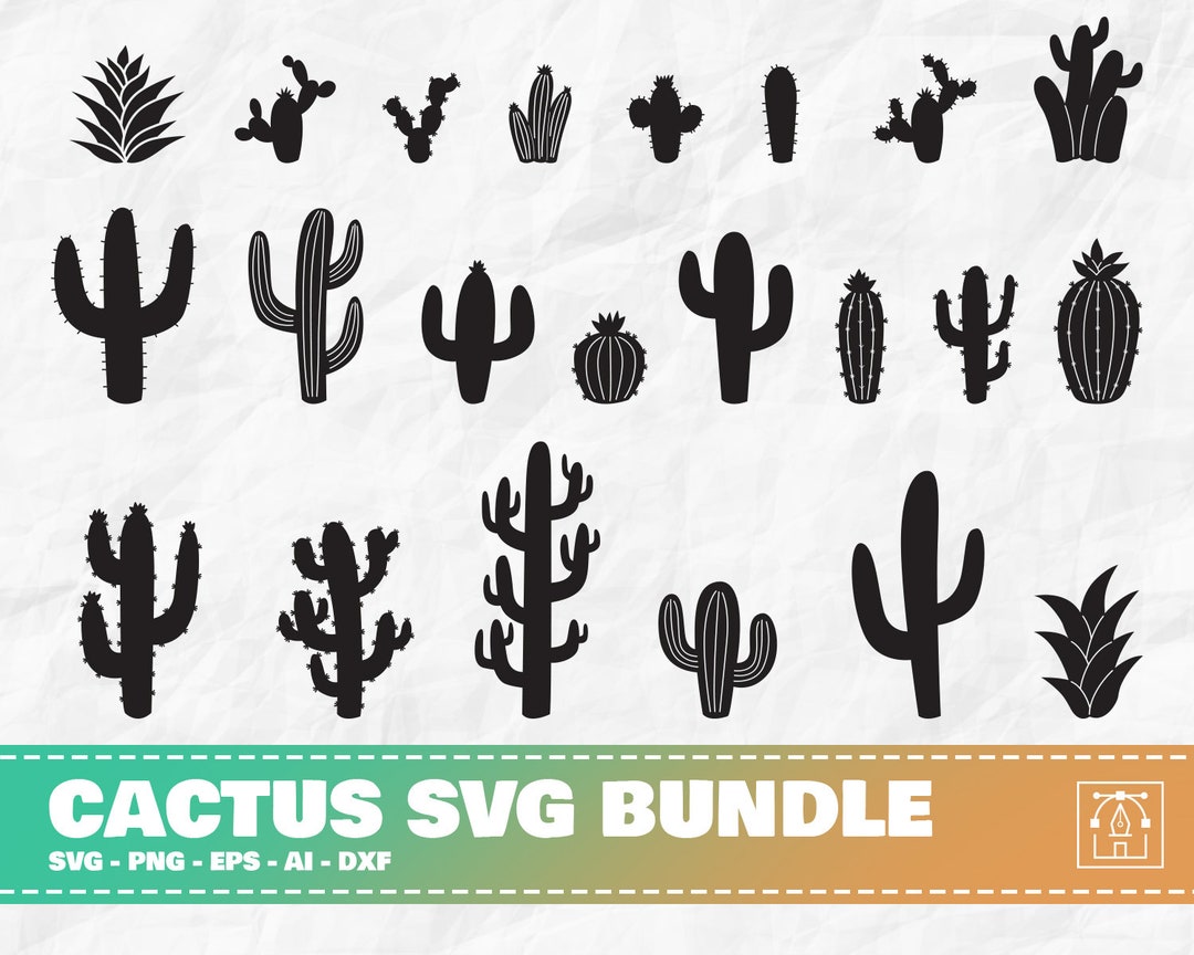 Cactus SVG Bundle, Cactus Svg, Cactus Clipart, Cactus Cricut, Desert ...