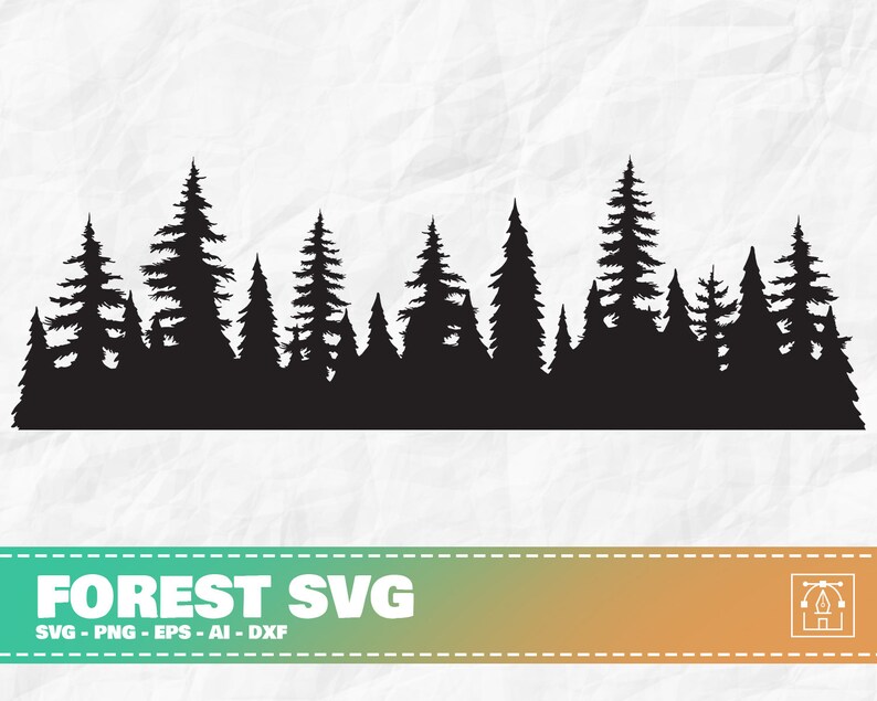 Forest SVG 3, Forest Clipart, Forest Cut File, Forest Silhouette ...