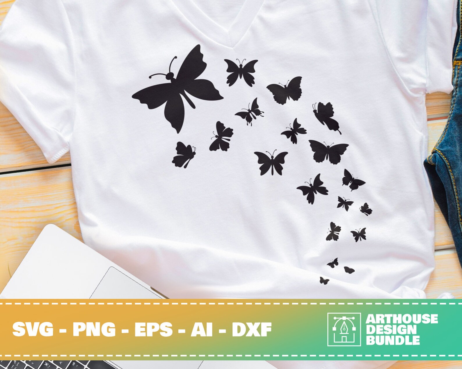 Butterfly Swarm SVG Butterfly Clipart Svg Butterfly Cricut - Etsy