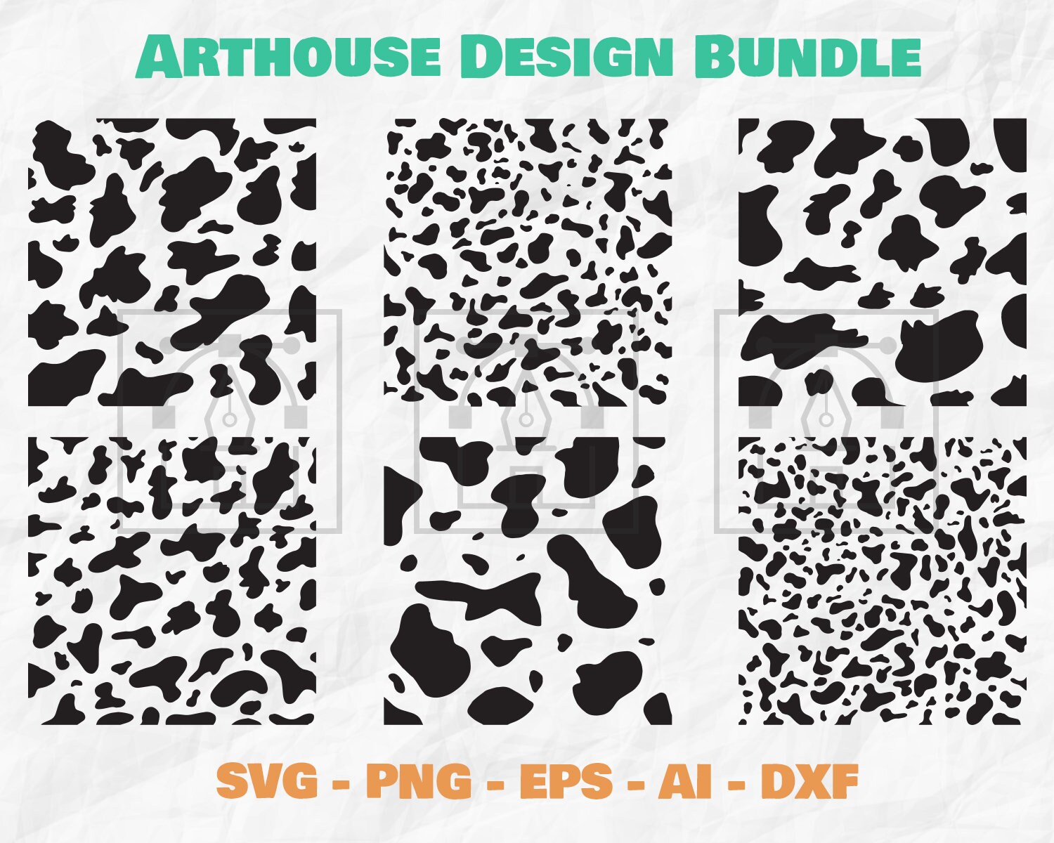 Cow Pattern SVG Bundle Cow Pattern Clipart Animal Pattern - Etsy Australia